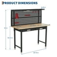 Shininglove 60" Garage Workbench, 2000 Lbs Capacity Heavy Duty Work ...