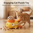 Cat Treat Toy, Interactive Yellow Duckie Slow Feeder for Indoor Cats ...