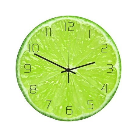 fastboy Acrylic Dial Fruits Wall Clock clock Living Non-ticking Clock ...