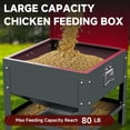 Automatic Chicken and Duck Feeder, 80 LBS Capacity Metal Chicken Feeder ...