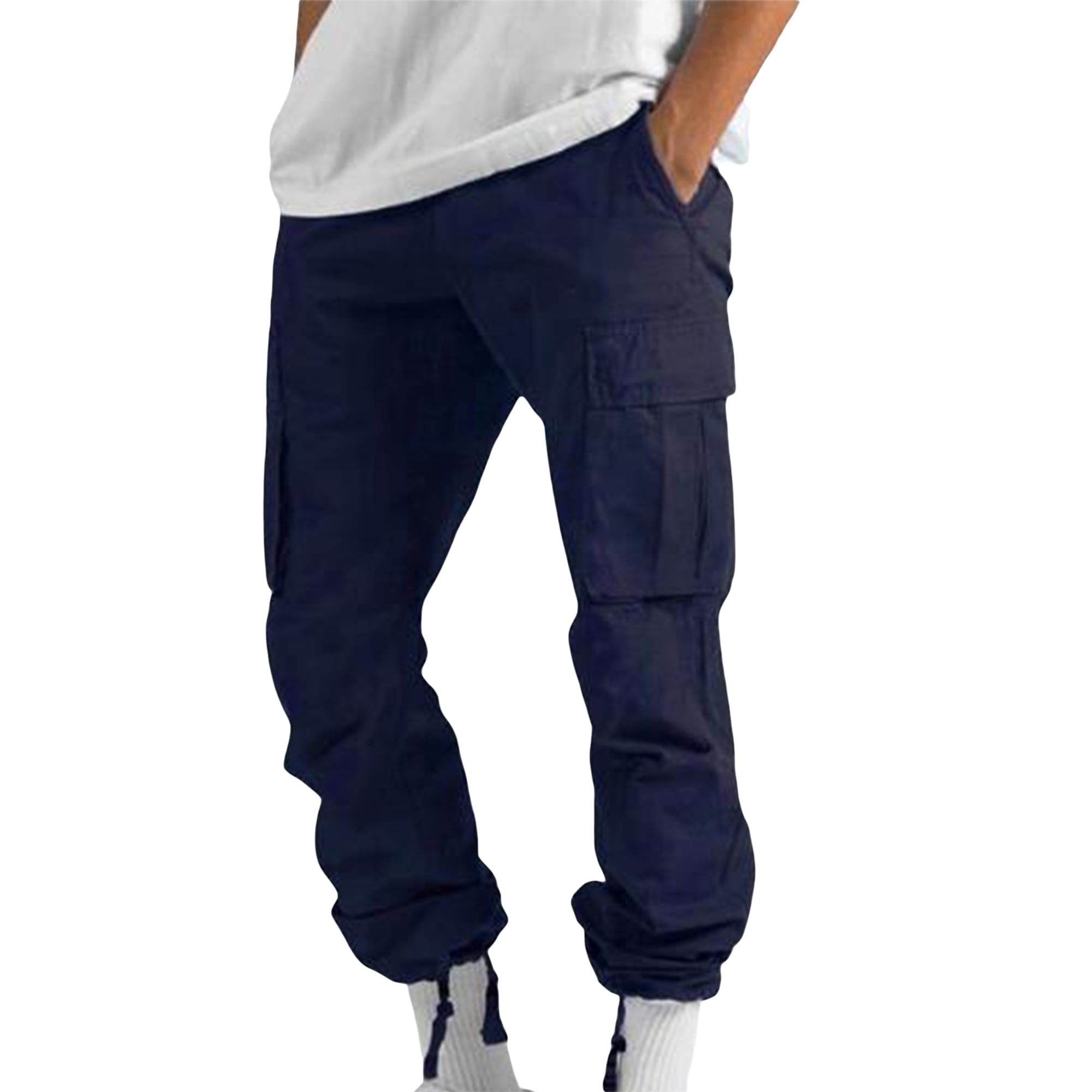 Click here for Wifornt Men Cargo Pants With Pockets Solid Color L... prices