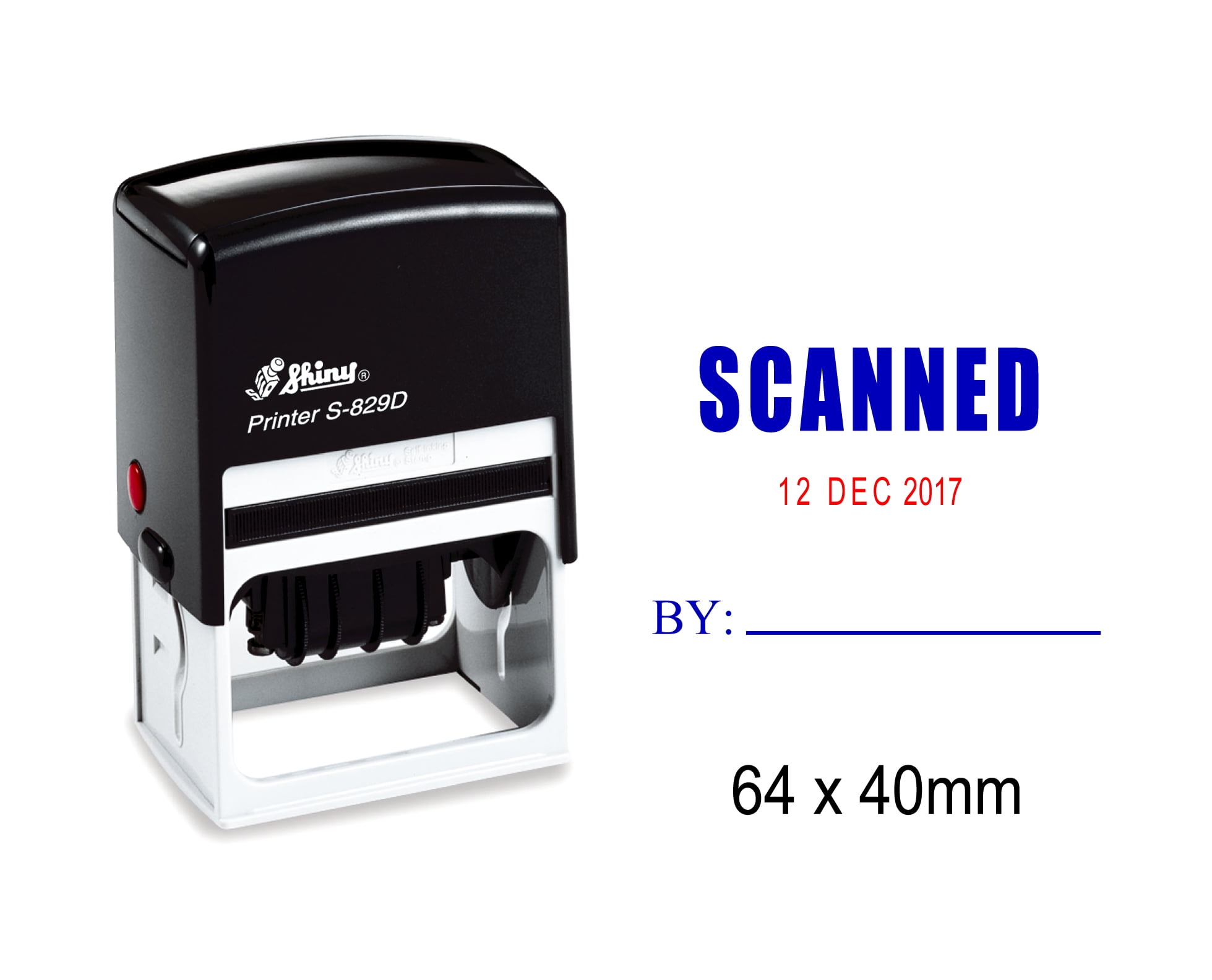 Shiny Date Stamp Self Inking With Scanned By Text Ofiice Stationery ...