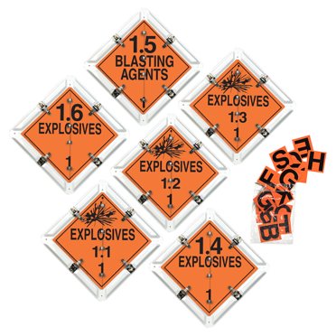 Numer-All Aluminum Flip File Placard, 6-Legend Numbered Set - 13.75" x ...