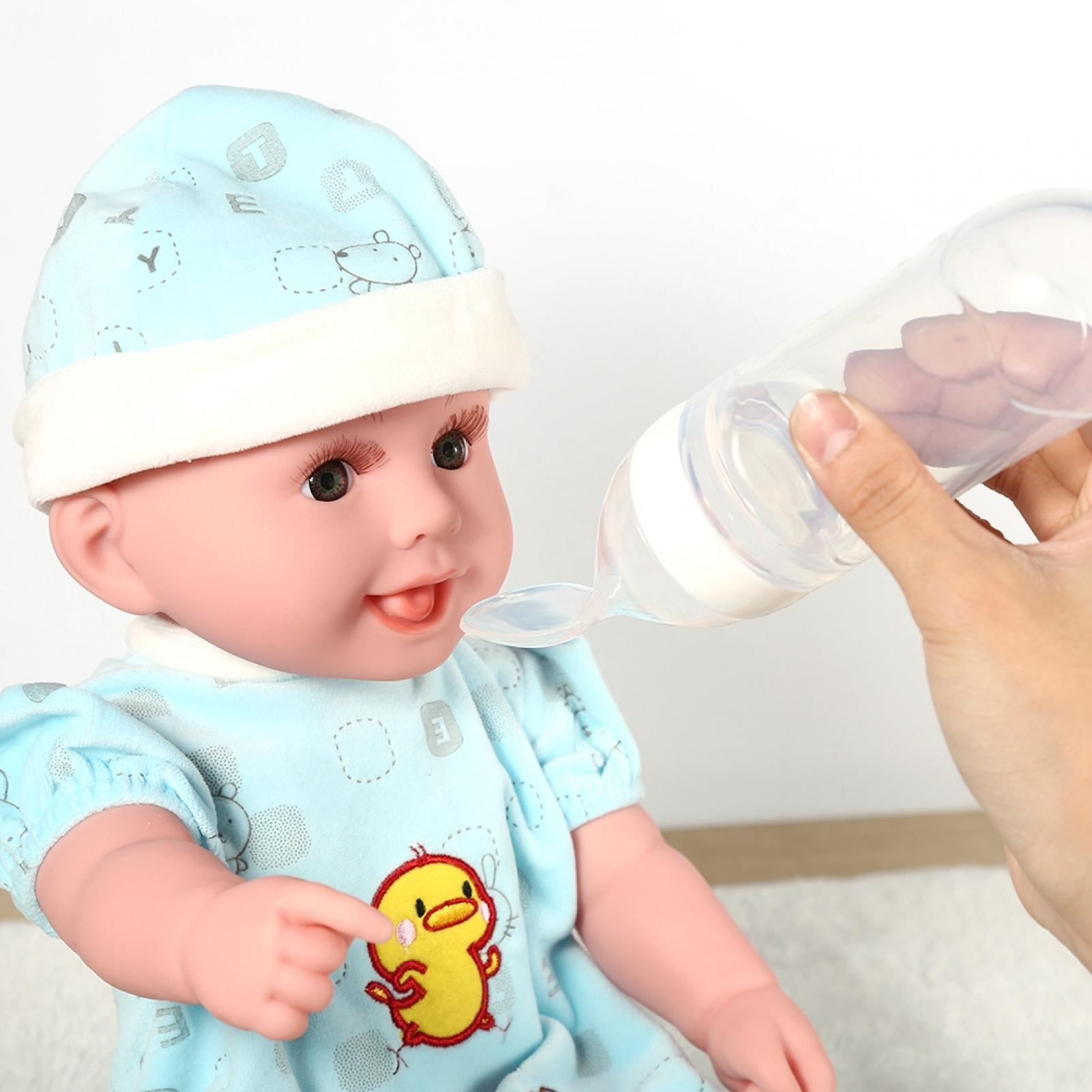 Biberón, Squeeze Silicone Baby Food Dispensing Spoon Suplemento Biberón ...