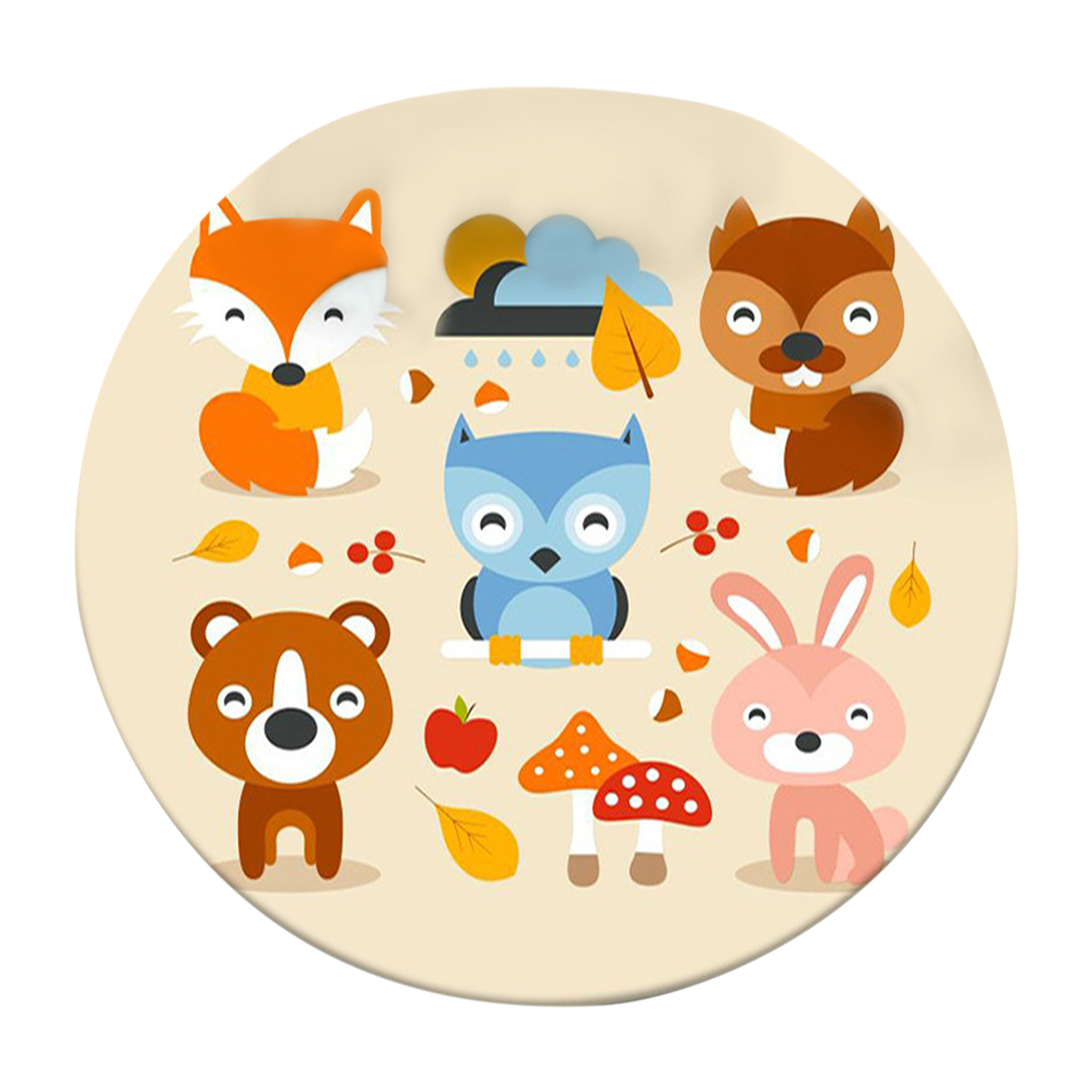 Girls Boys Printed Children Room Decorative Rugs Bedroom 120cm Round ...