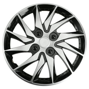 Pilot Automotive 16" Formula Wheel Covers Universal Hubcaps Black Set ...