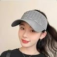 Gray Summer Empty Sun Hat For Womens Knitted Baseball Cap For Outdoor ...