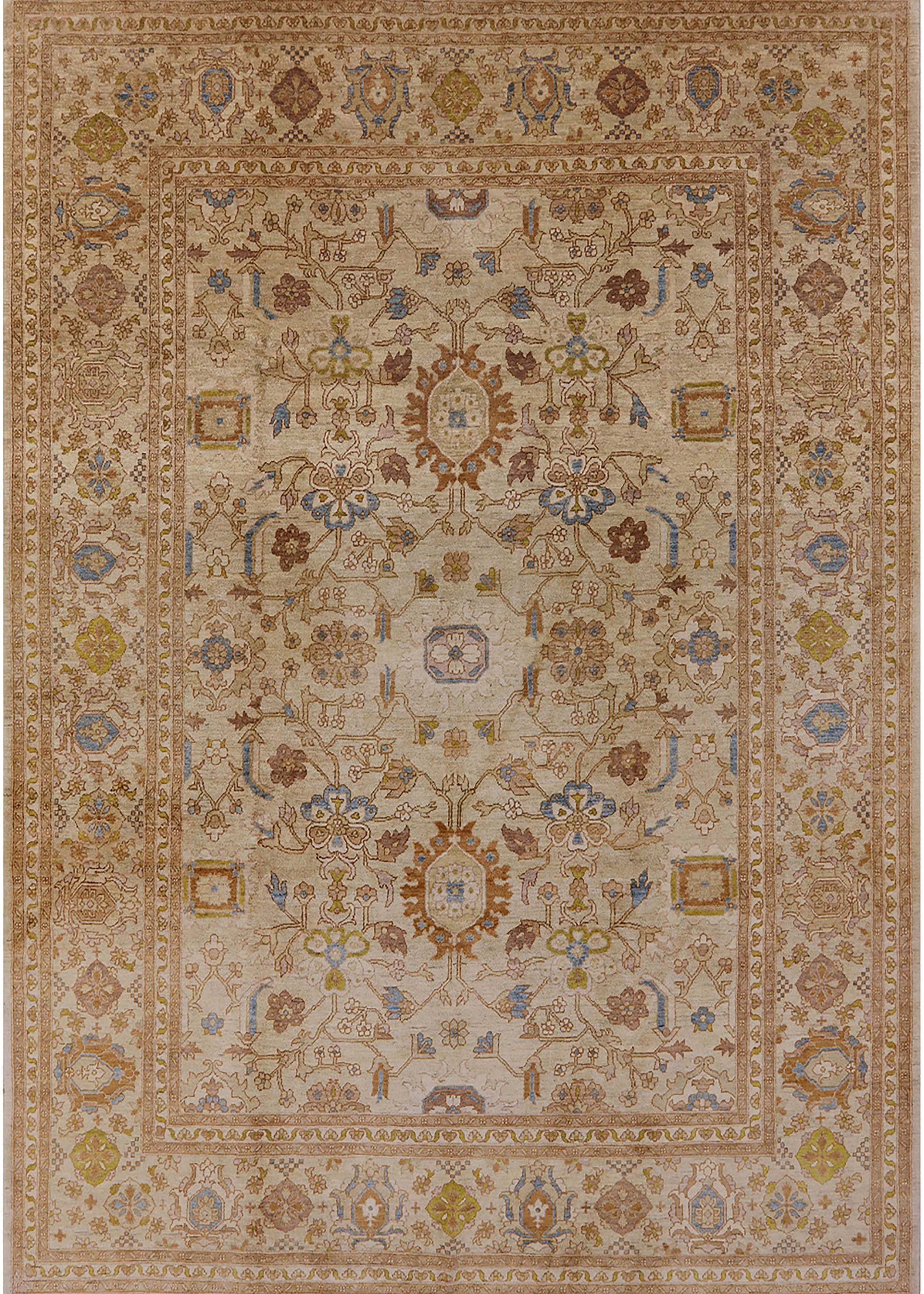 Ahgly Company Indoor Rectangle Mid-Century Modern Light Brown Oriental ...