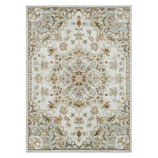 Surya Oushak Indoor Area Rug - Mustard/Light Gray - Walmart.com ...