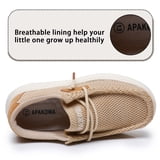 Apakowa Kids Casual Loafers - Slip-On, Comfortable, Lightweight (Beige ...