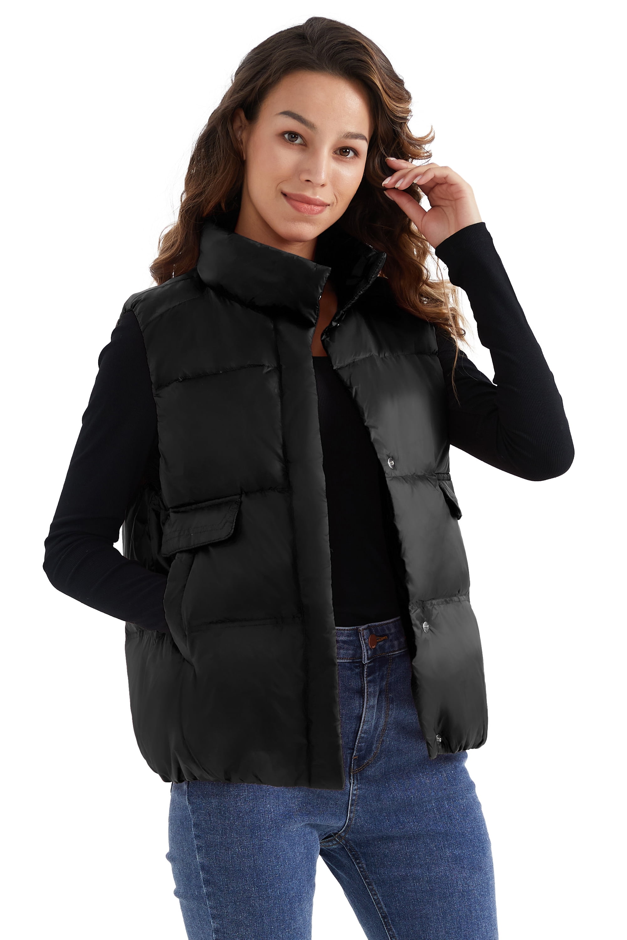 Elezay Woman Puffer Vest Woman Winter Vest Lightweight Quilted Vest ...