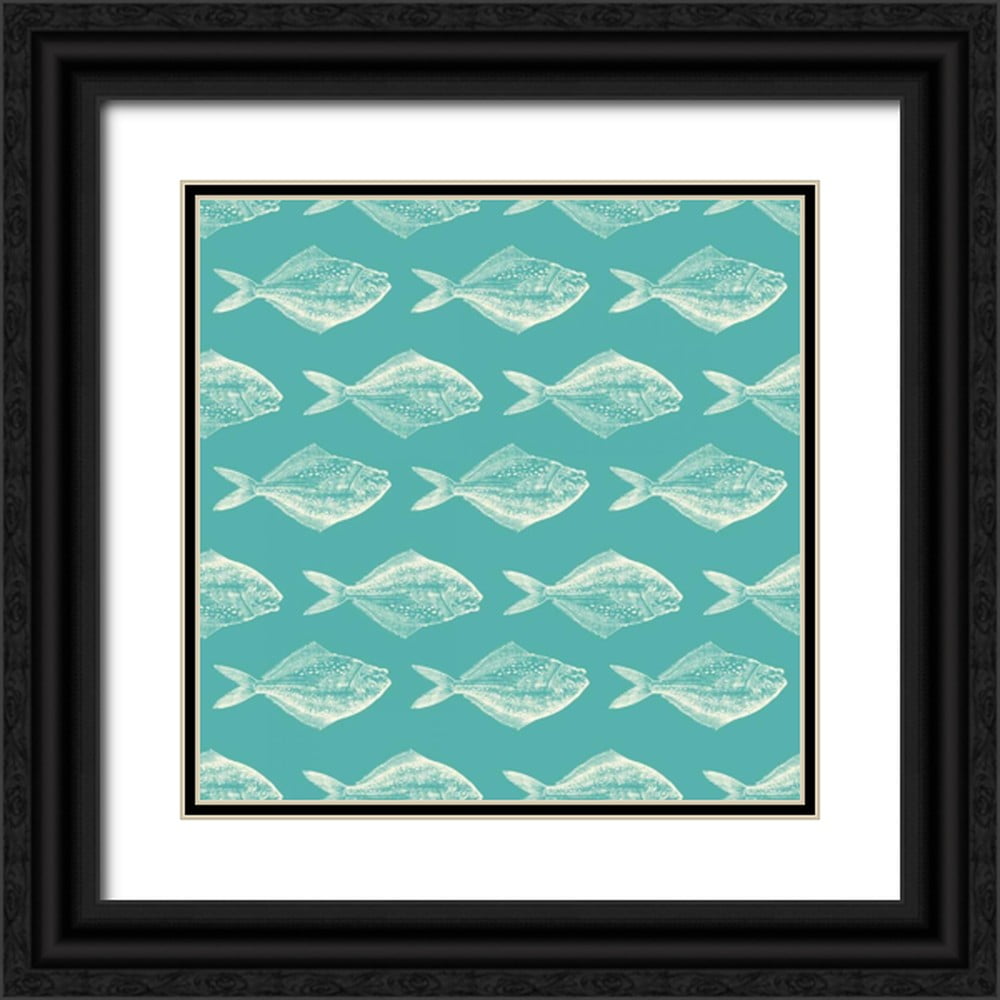 Murdock, Ramona 26x26 Black Ornate Wood Framed with Double Matting ...