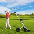 3 Wheels PP+EVA Adjustable Golf Push Cart Push Pull Golf CART Modern ...