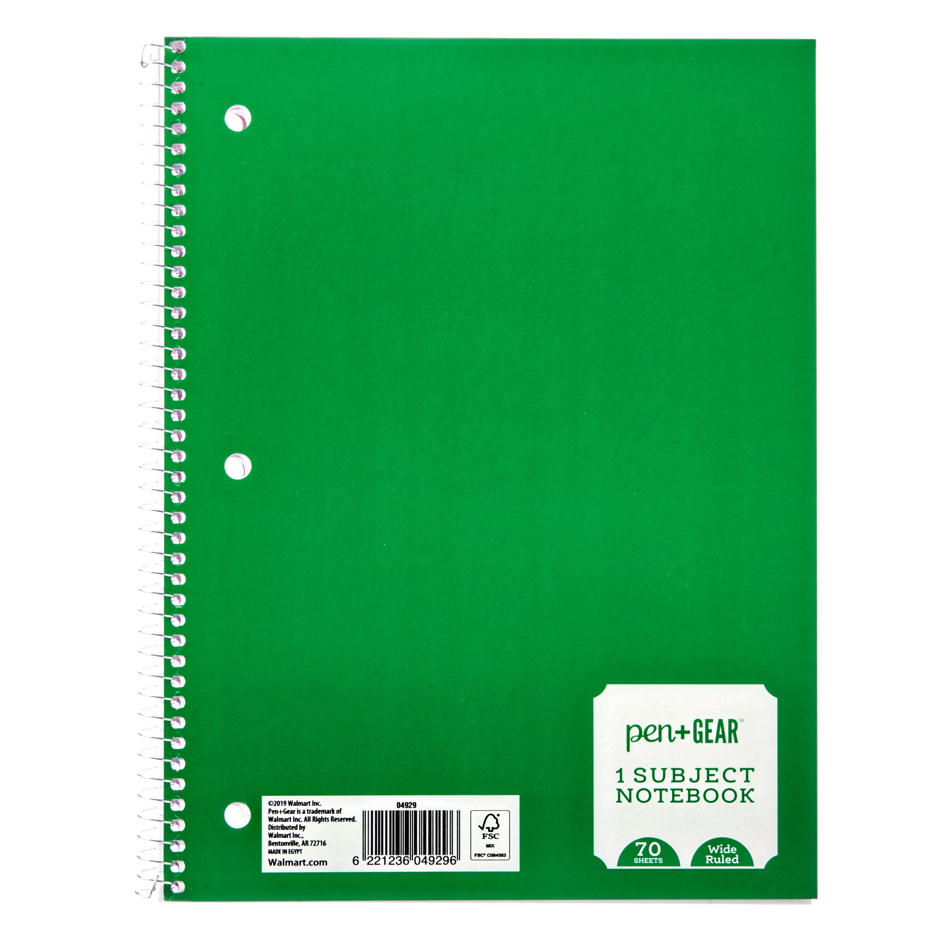 Pen Gear 1 Subject Notebook Wide Ruled 70 Sheets Green Walmart pen-gear-1-subject-notebook-wide-ruled-70-sheets-green-walmart