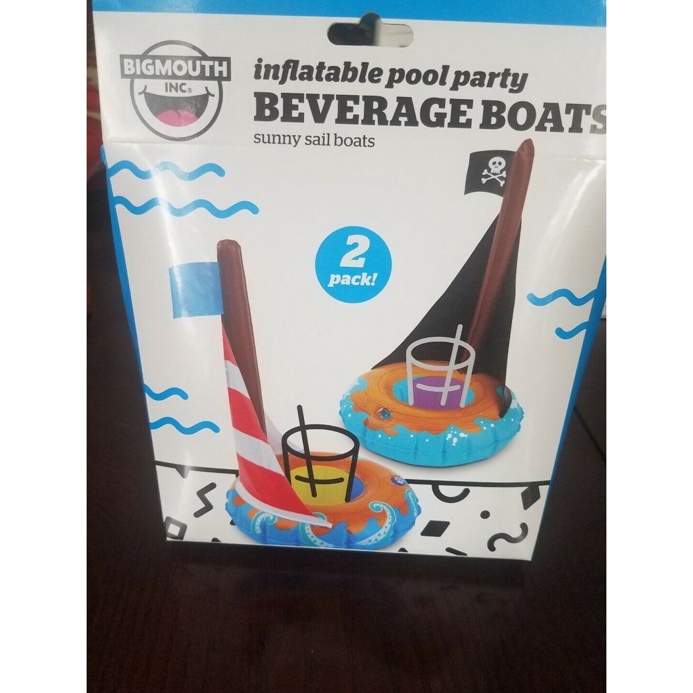Inflatable Boat Drink Holder Float 1 Pirate Ship 1 Sail Boat Drink ...