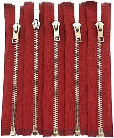 3 Inch - 36 Inch Silver Separating Jacket Zippers, 5 Teeth Zippers, Y ...