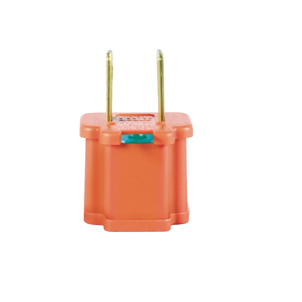 Hyper Tough 2-Pack Polarized Grounded Orange Indoor Adapter 125V / 15A ...