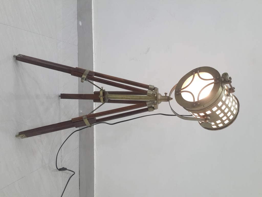 Classical Studio Table Lamp Nautical Wooden Spot Light Tripod Stand ...
