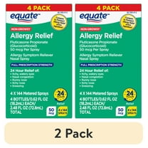 (2 pack) Equate Fluticasone Propionate Nasal Allergy Relief Spray, 50 ...