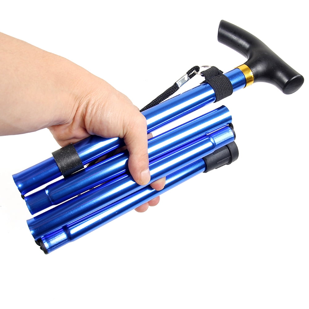 Aluminium Alloy Folding Cane Portable Hand Walking Stick Trekking ...