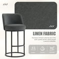 LifeSky Counter Height Bar Stools Set: 2-Piece Modern Barrel Stools ...
