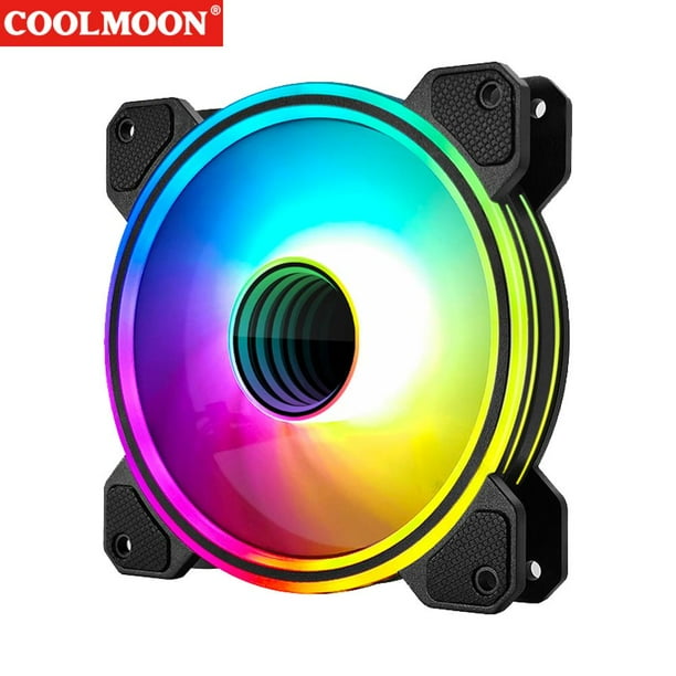 COOLMOON 12cm Silent 4Pin PWM 5V 3Pin ARGB Aura Sync PC Case Ventilador ...