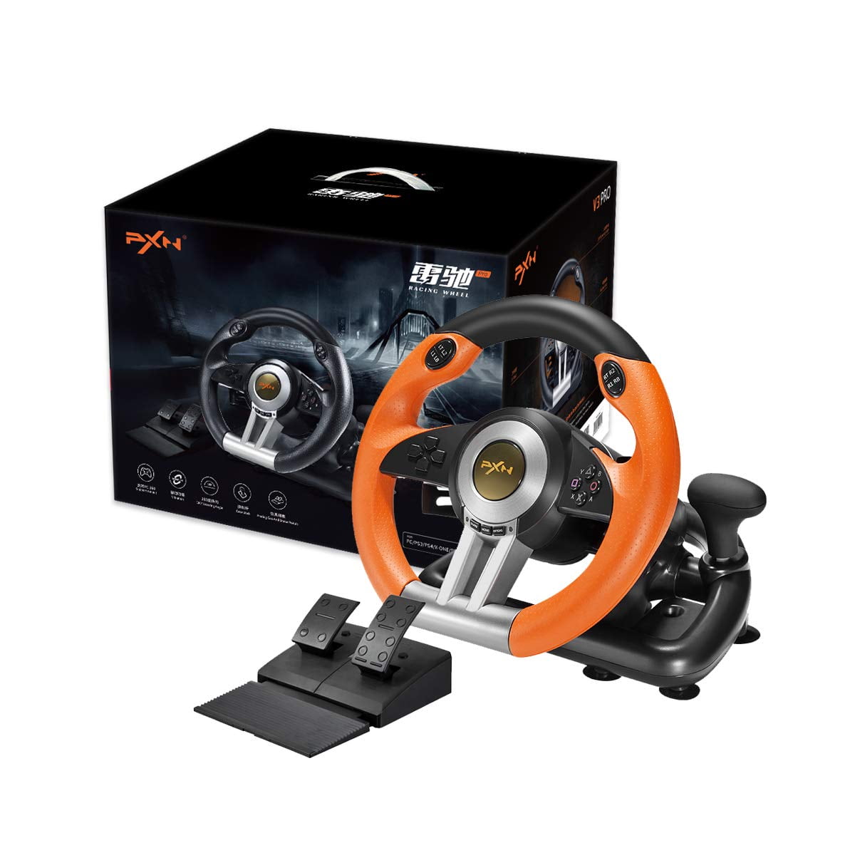volante para jogos de PC PXN V3II com pedal e Angola | Ubuy