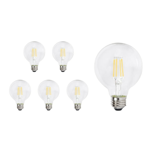 Sylvania LED Reduced Eye Strain Globe Light Bulb, 40W, Dim, Clear ...