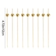 Mouliraty 100 Pcs Cocktail Picks Gold Plastic Ball Decor Skewer for ...