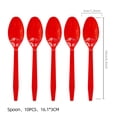 Disposable Plastic Cutlery Set Red Cake Knife Fork Spoon Kit Food Grade ...