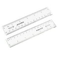 Uxcell 15cm 6 Inch Plastic Straight Ruler, Dual Measuring, Translucent ...
