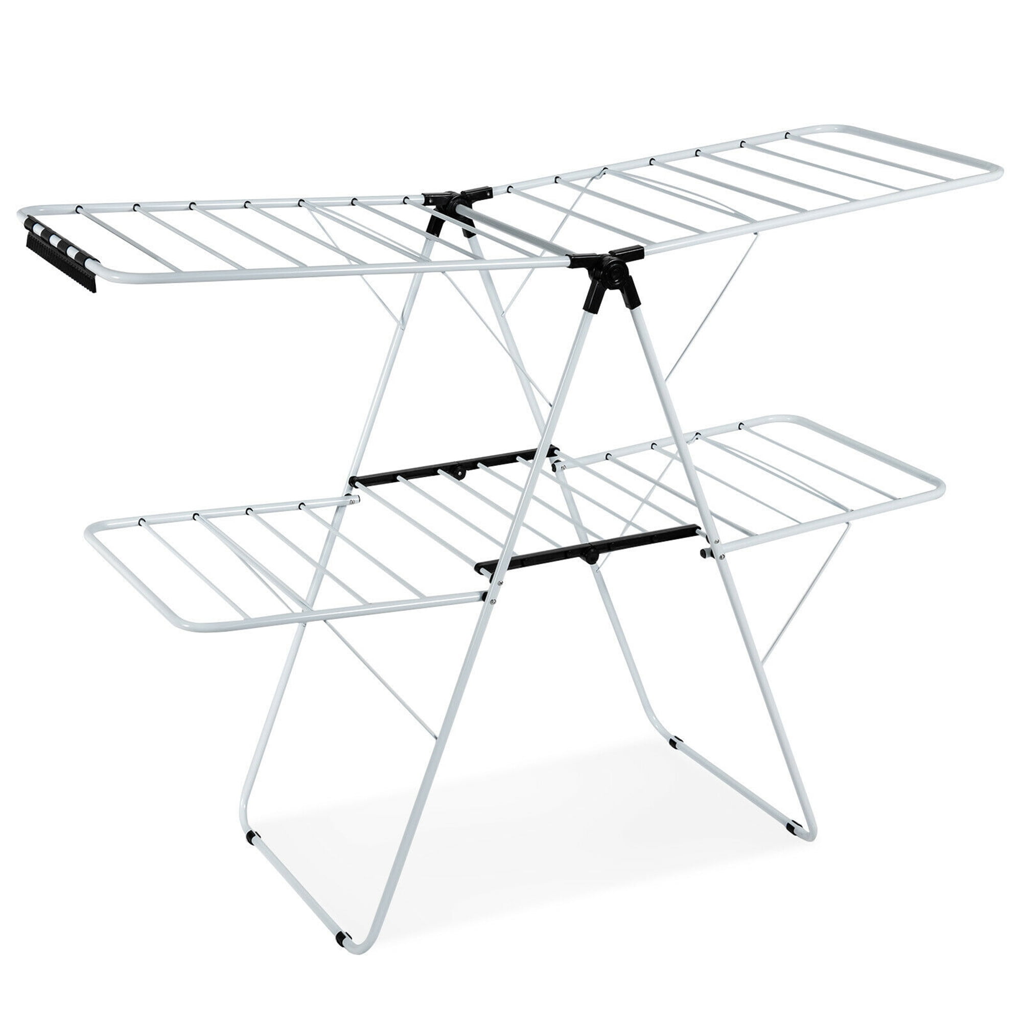 Click here for Gymax 2-Level Clothes Drying Rack Foldable Airer W... prices