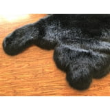 Soho Luxurious Faux Bearskin Pelt Black Shag Area Rug - Walmart.com