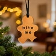 Gingerbread Man “Bite Me” Acrylic Ornament, Cute Holiday Tree ...