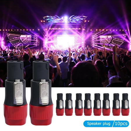 Mymisisa 10x NL4FC Speaker Connectors 4 Pin Male Audio Cable Jack Ohm ...