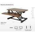 VIVO Vintage Brown Height Adjustable 28" Standing Desk Monitor Riser ...