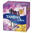 Tampax Pocket Radiant Compact Plastic Tampons, Unscented, Regular, 16 ...