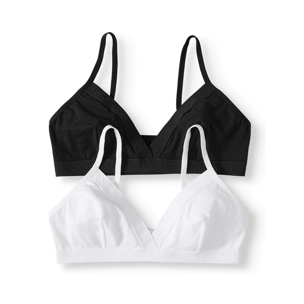 Hanes - Hanes Women's Triangle Bra with Comfortflex Fit, 2-Pack ...