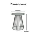 Adore Decor Element Modern Round Metal Accent End Table, Black ...