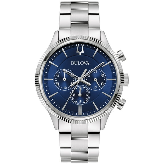 Bulova Men's Chronograph Diamond Accent Stainless Steel Watch 44mm ...