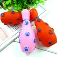SPRING PARK Bowling Pin Dog Toys Squeaky Rubber Bouncing Rolling Fetch ...