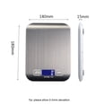 10/5Kg 1g Kitchen Scale Digital Stainless Steel Weighing Scale Food ...