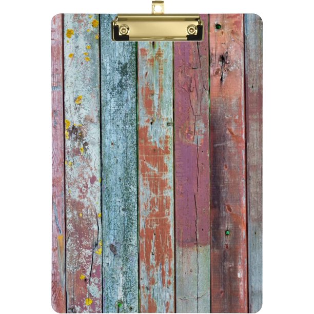FMSHPON Old Rainbow Wooden Clipboard Hardboard Wood Nursing Clip Board ...
