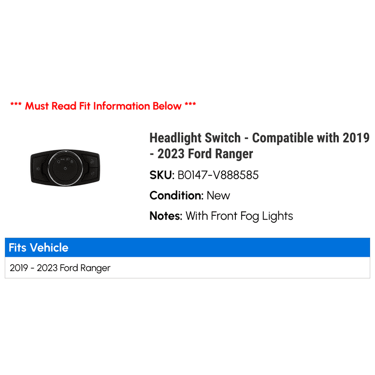 Ford Ranger Headlight Switch Removal