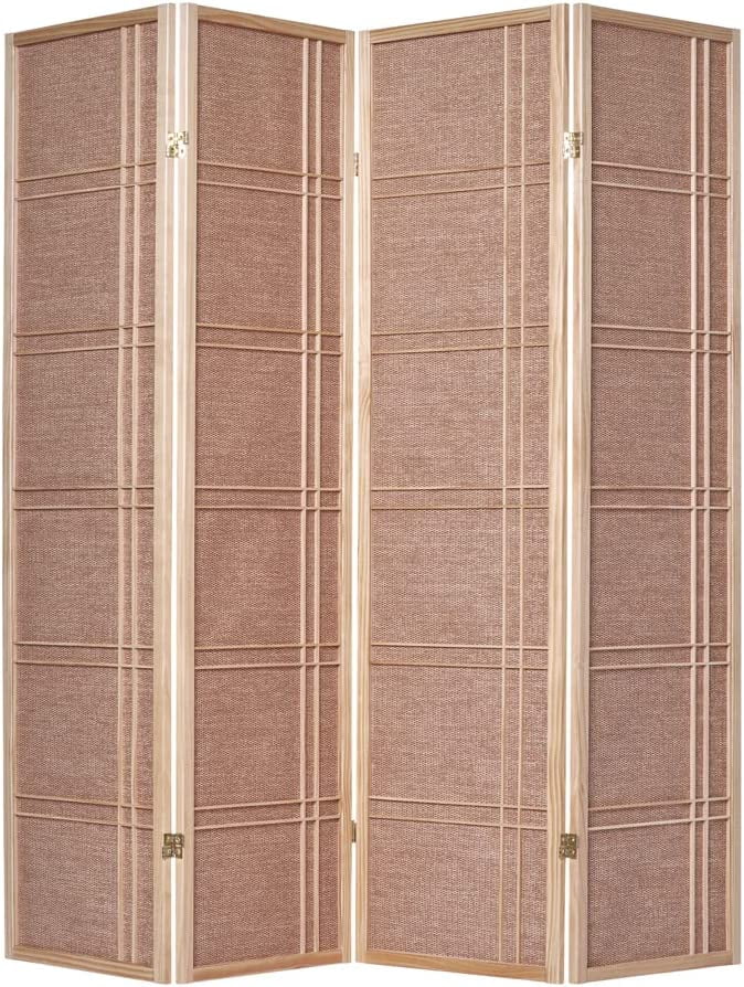 Legacy Decor 4 Panels Room Divider Privacy Screen Rattan Cane Webbing ...