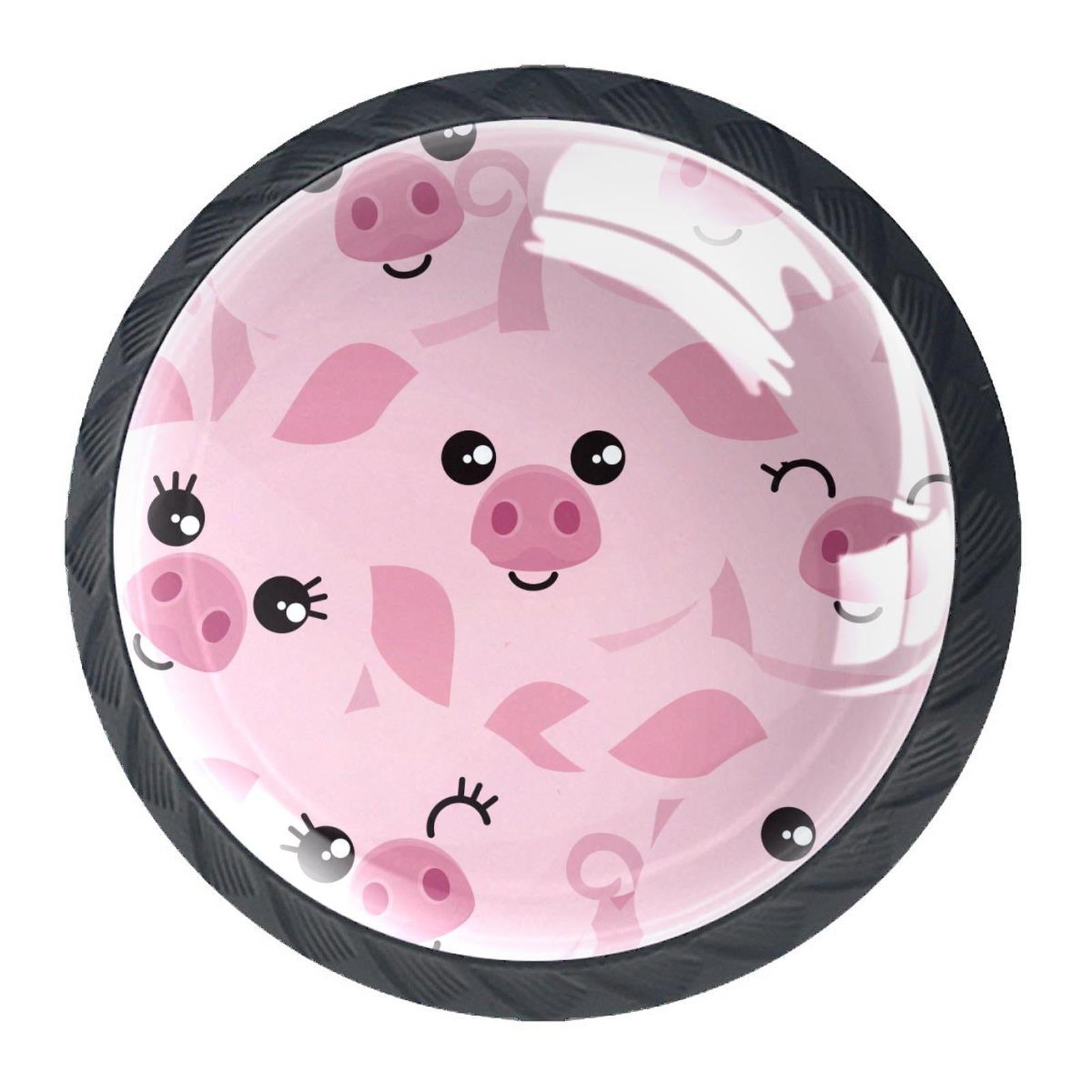 4 Pcs Pink Pig Knobs for Kitchen Cabinet Cupboard Dresser Bookcase ...