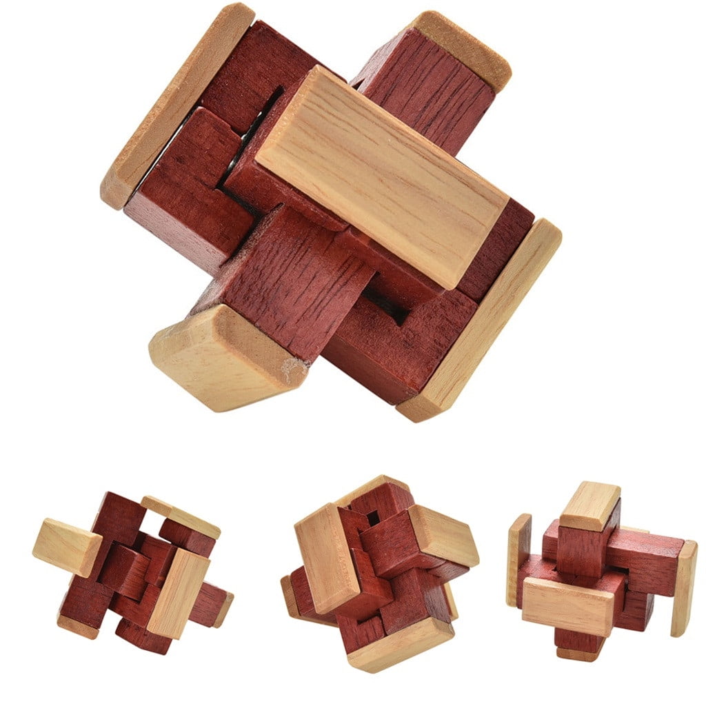 Toys Baby & Toddler Toys Brain Teaser Cube Puzzle Toy Wooden Puzzles ...