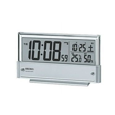 Seiko 4" "Seihokei" Beep Alarm Clock White Wooden Square Traditional ...