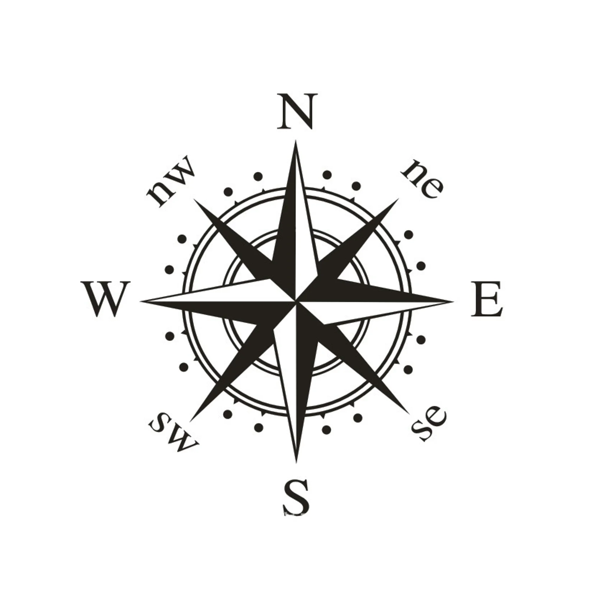 Nielieping Compass Sticker  Compass Car Sticker  15.5cm*15.5cm  Suitable For Car Hood  Rv Exterior Modification