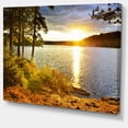 Designart 'Beautiful View of Sunset over Lake ' Landscape Canvas Art ...